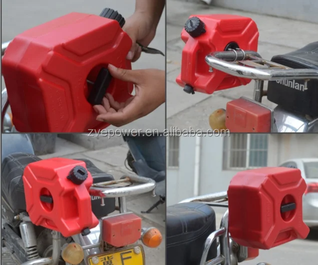 5l Litre Mount Motorcycle Spare Fuel Tank Jerry Cans Plastic Car Petrol ...
