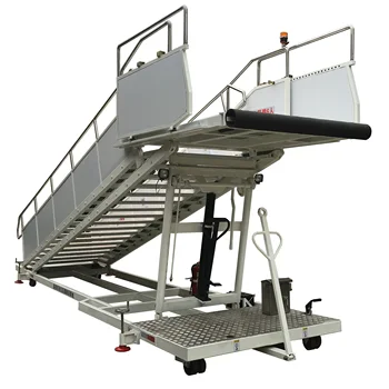 Airport Towable Boarding Stair/ Manual Mobile Aircraft Passenger Step ...