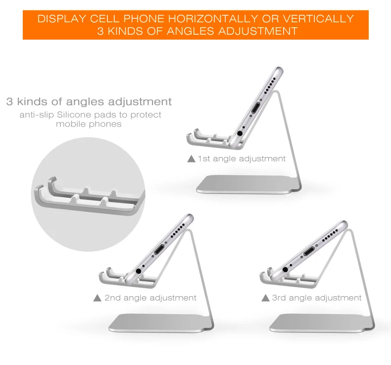 Wholesale Desktop Facetime Holder Aluminum Mobile Cell Phone Stand For ...