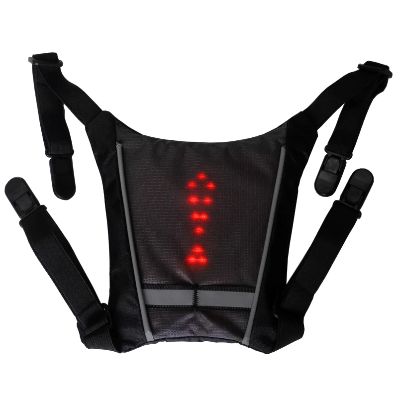 Red Light Flashing Backpack Led Attached Bag For Cycling Hiking Camping ...