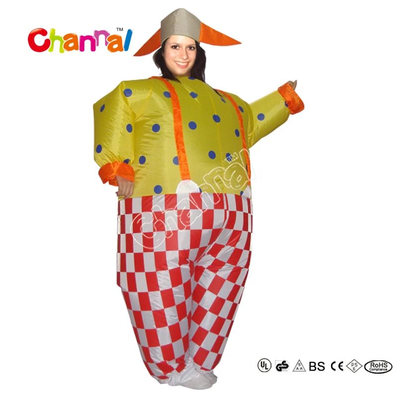 Cheap Wholesale Funny Fat Inflatable Circus Clown Costume For Adult And ...
