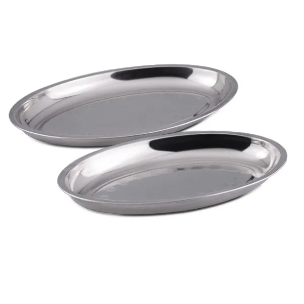 Food Grade Dishes Plate Dinner Plate Stainless Steel Food Tray Plate ...