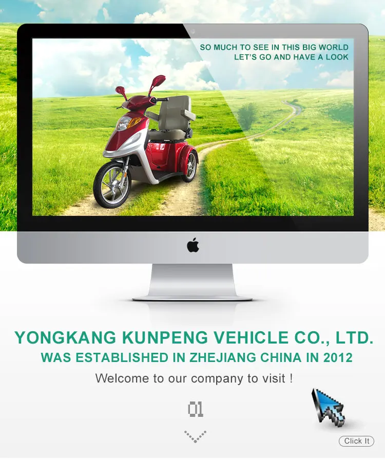 High quality machine grade 3 wheel mobility scooter for adults With ...