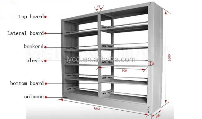 Steel Book Rack Library Shelving System Magazine Rack - Buy Steel Book ...