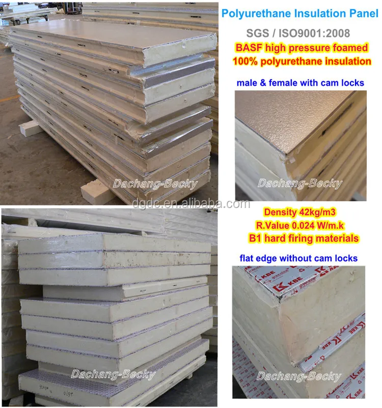 Cold Room Cam Lock Insulating Sandwich Panels 75mm 90mm 100mm ...