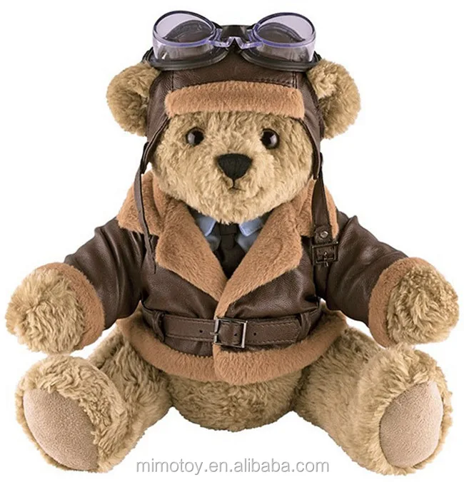 Wholesale Custom Cute Stuffed Pilot Teddy Bear Plush Toy