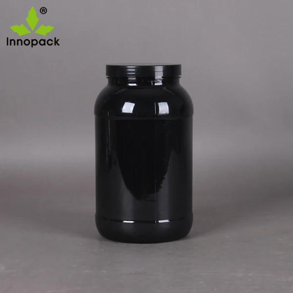 1.5lbs Jet Black Protein Powder Packaging Bottle/jar Pet Plastic ...
