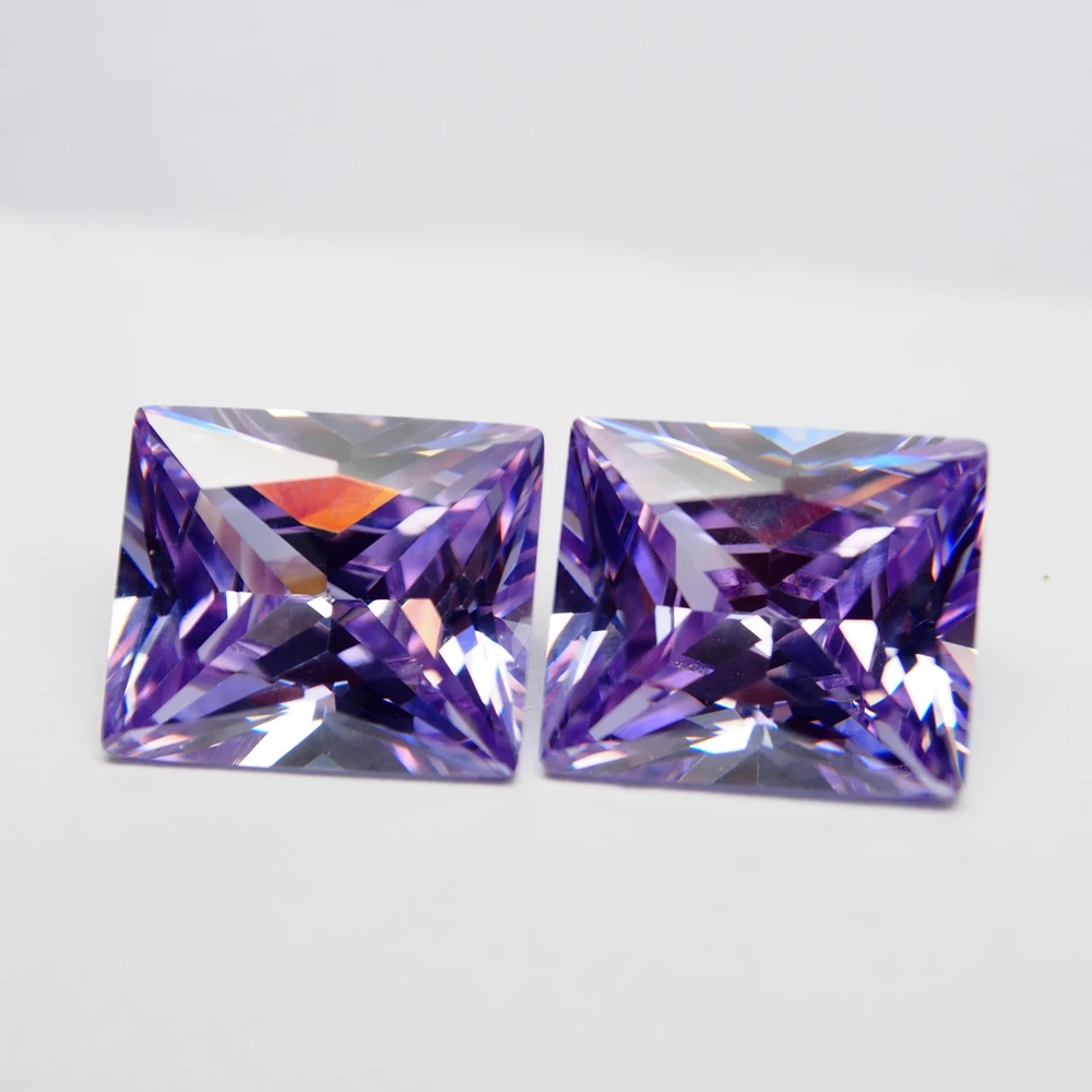 Violet Zircon Gemstone - AAA Quality Purple Rectangle Shape
