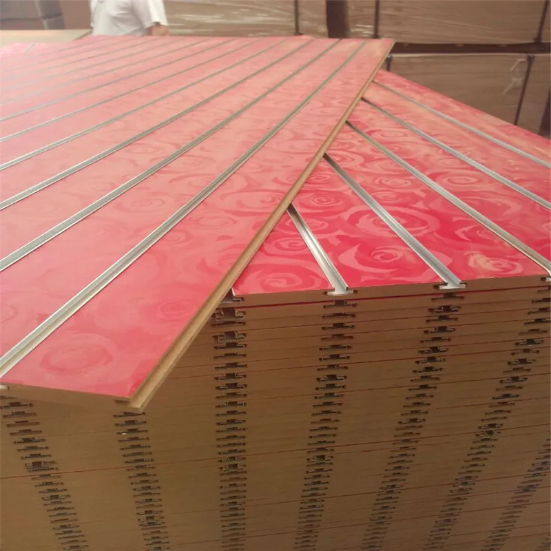 15mm Slatwall MDF Slotted Board MDF Slatwall Panel 7 Grooved Slots for ...