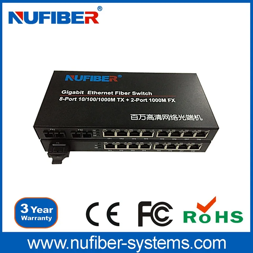 Oem Factory 1000mbps Gigabit Optical Fiber Switch 8 Port Switch Sfp Hub ...