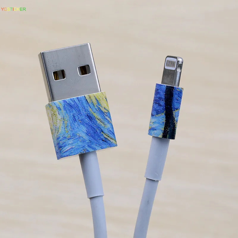 Watercolor Pattern Power Adapter Matte Decal Skins Diy Identification ...