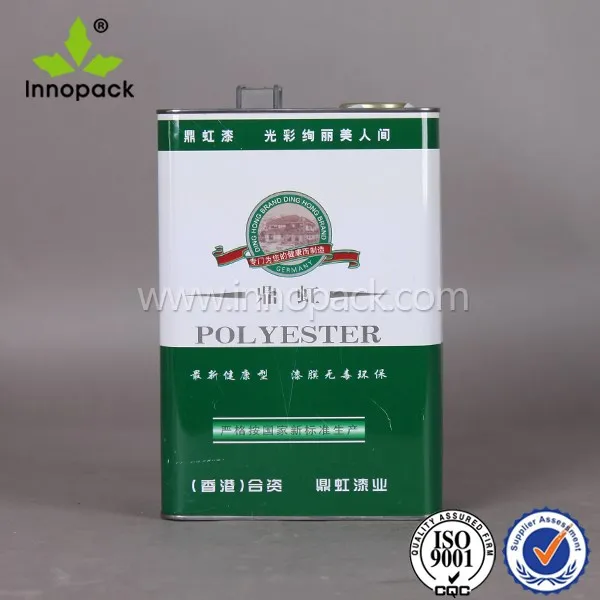 1 Liter Red Square Paint Tin Can Screw Cap Sealing Metal Cans With ...