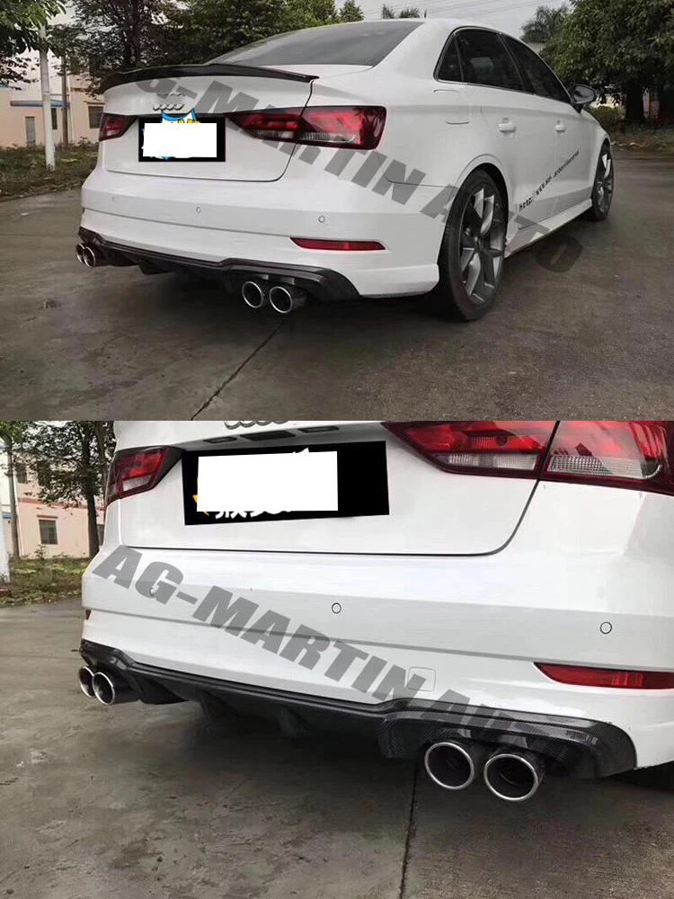 2017+ New Full Carbon Fiber Car Parts Rear Diffuser Rear Bumper Lip For ...