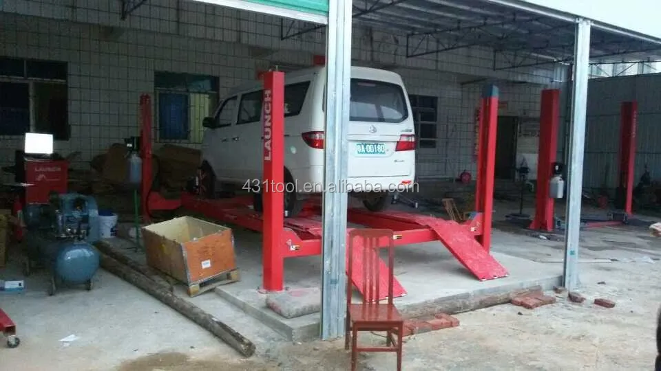 Launch Tlt440ew Four Post Car Lift Outdoor Car Hoist Power Lift ...