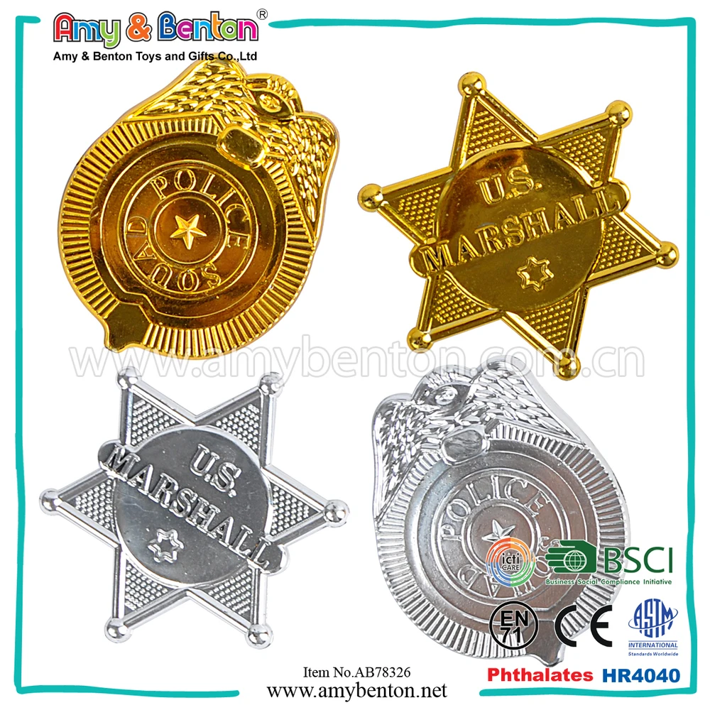 Novelty Designer Children Toy Plastic Police Badge - Buy Novelty Police ...