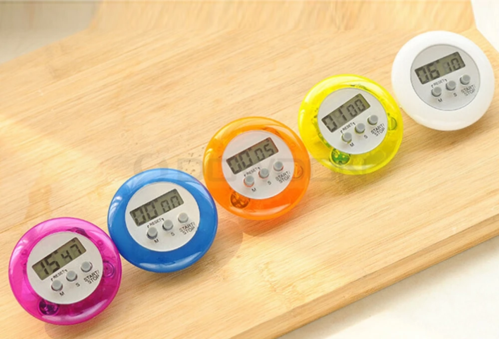 Mini Round LCD Digital Timer - Multifunctional & Customizable