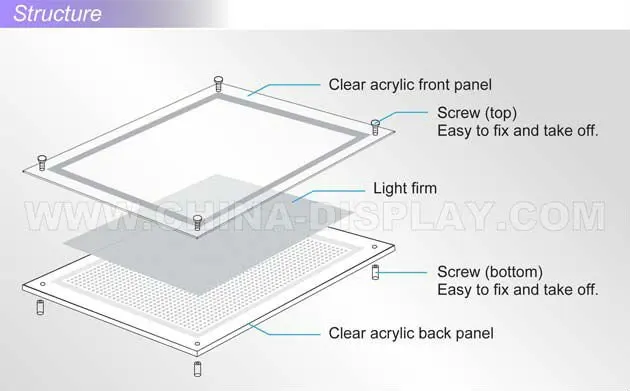 ACW Acrylic Light Box - Perfect for Hotel & Restaurant Display
