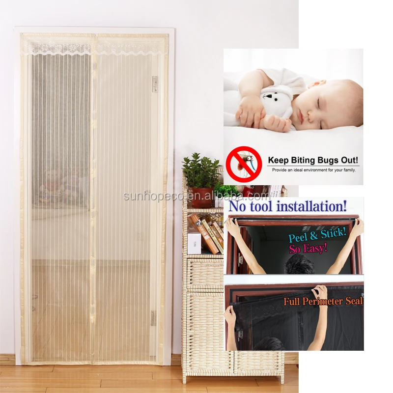 Diy Installation Magnetic Custom Mosquito Net Screen Door - Buy ...