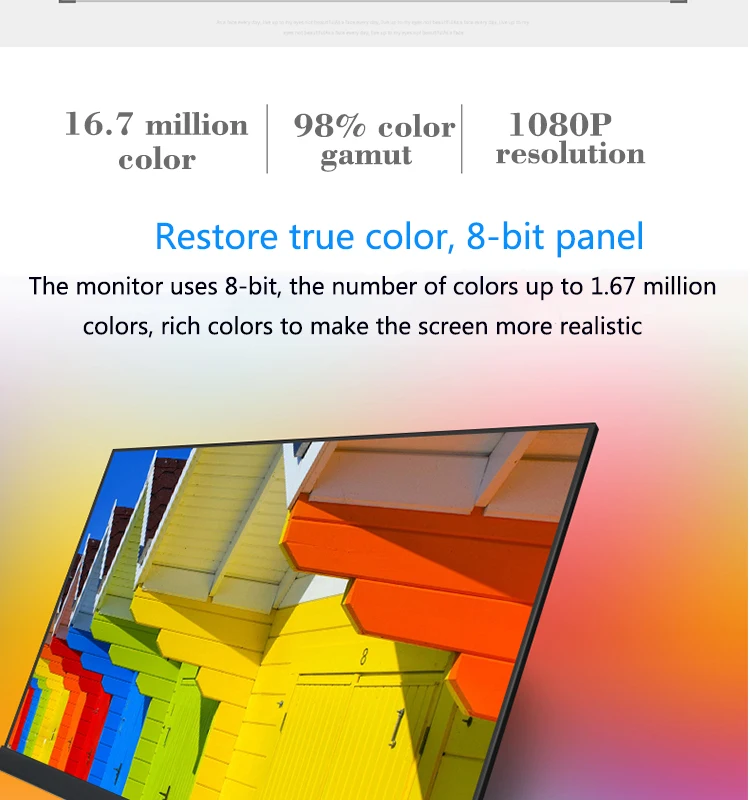 Ultra Thin 24 Inch Lcd Full Hd Computer Monitor Frameless Gaming Pc Led ...