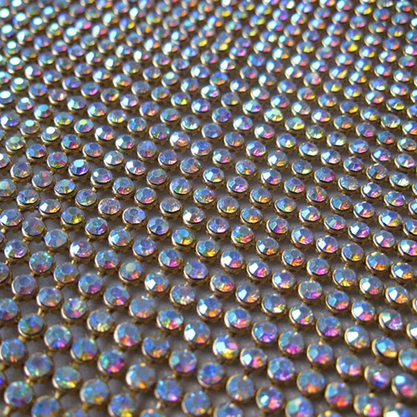Hot Fix Diamond Sheet Trimming Size 120*45cm Each With Gold Chain Plate ...
