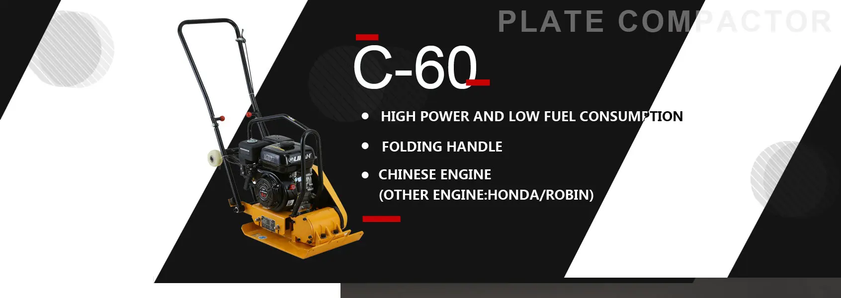 C60 Construction Equipment Soil Rammer Cast Iron Plate Compactor - Buy ...