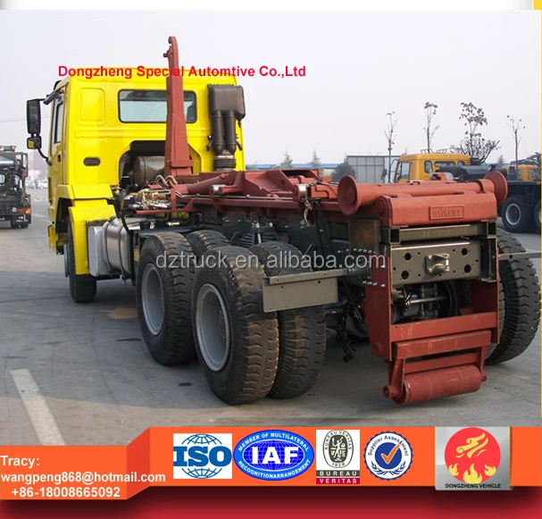 18tons Roll Arm Container Garbage Truck Howo Hooklifter Truck For Sale ...