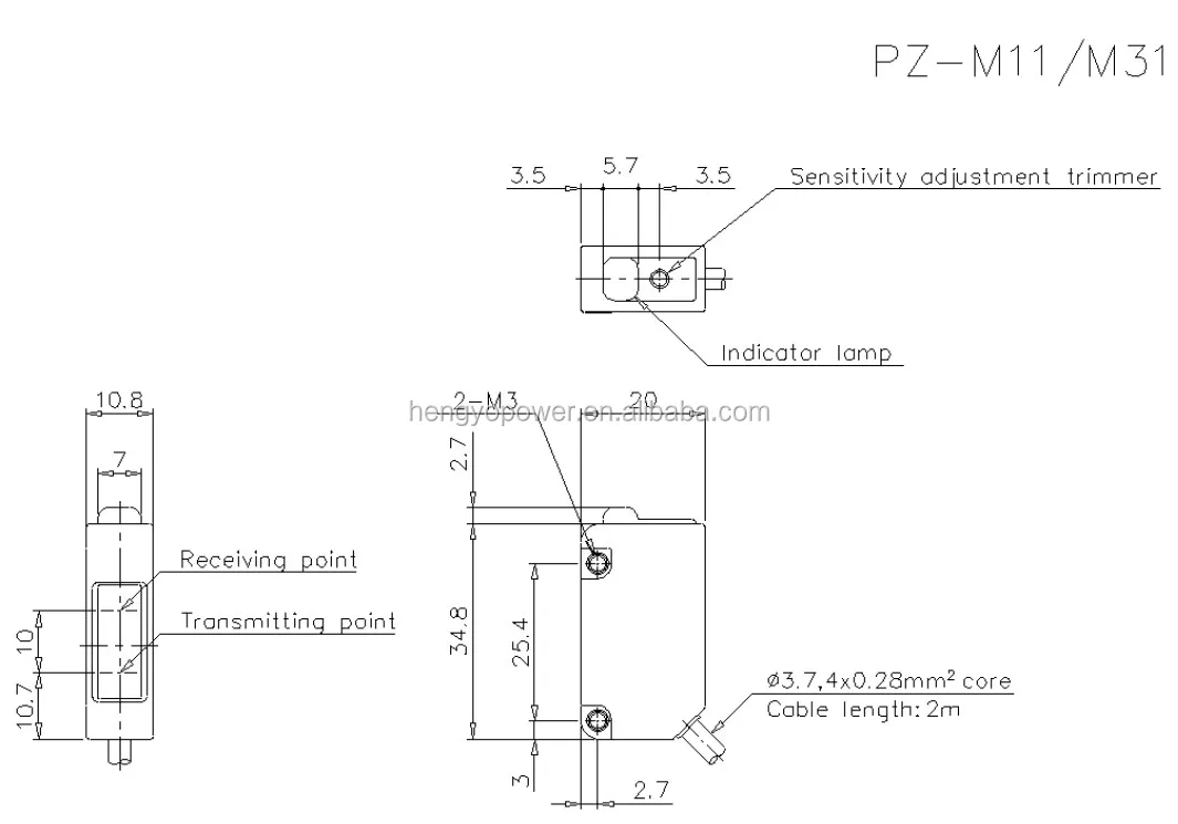 Keyence Built-in Amplifier Photoelectric Sensors Pz-m31 - Buy Infrared ...