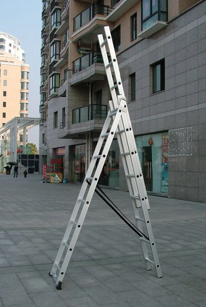 SOYOUNG Ladder - Versatile 3 Stage Aluminum Long Ladder