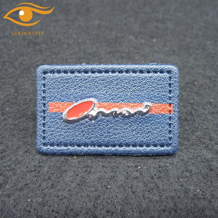 Professional Make Garment Use Leather Patch Pu Patch Embossed Logo Pu ...