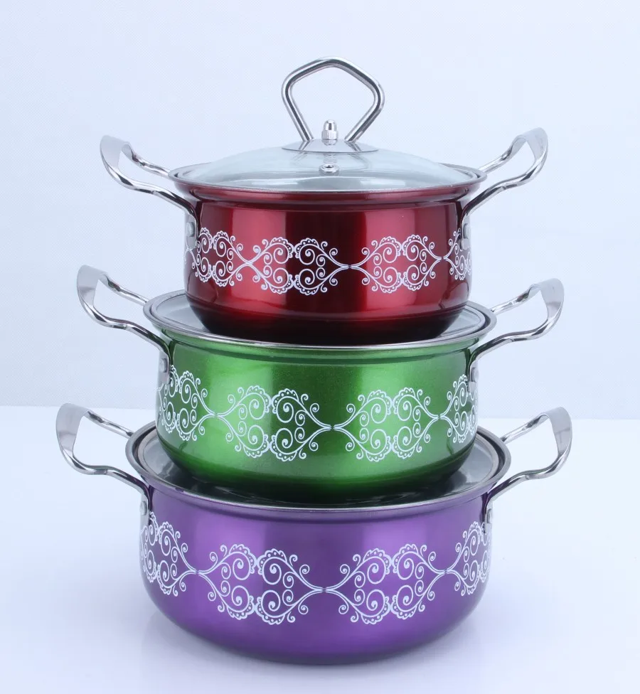 Stainless Steel Cooking Pot Cookware Set With Arc Shape - Buy Cooking ...