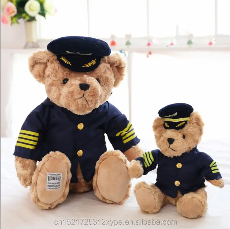 Factory Custom Captain Uniforms Teddy Bear Stuffed Animal Plush Toys ...
