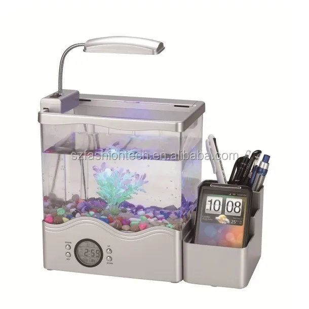 Mini Desktop Usb Aquarium / Mini Fish Tank / Led Desktop Aquarium - Buy ...
