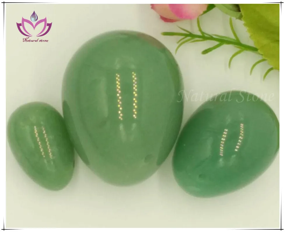 Only Polished Hand-made Natural Green Xiuyan Jade Stone Kegel Egg ...