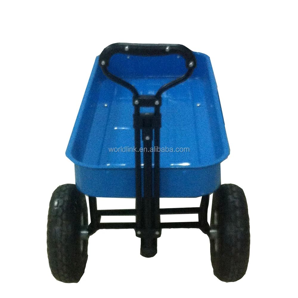 4 Wheels Plastic Garden Hand Push Yard Cart - Transport Up To 660lbs ...