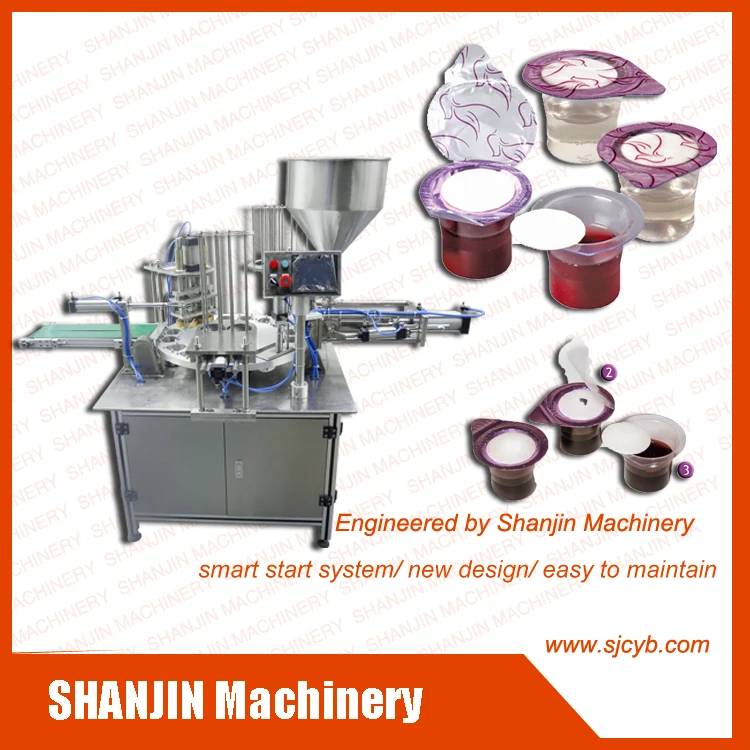 Communion Cup Juice Filling Sealing Machine / Cup Filling Sealing ...