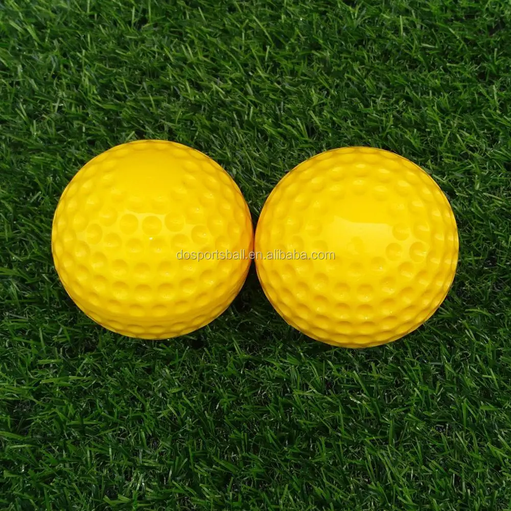 9" Yellow Pitching Machine Dimpled Baseball - Buy Baseball,Pitching ...