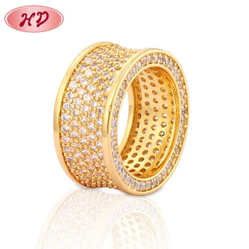 Chinese Style 18k Diamond Gold Finger Ring Rings Design For Women With ...