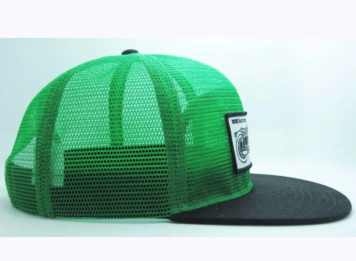 Most Popular Custom Flat Brim 5 Panel Full Mesh Cap Snapback Trucker ...