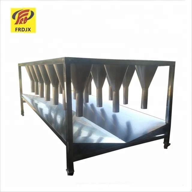 Poultry Slaughter And Processing Line Dropping Blood Line Of Chicken ...