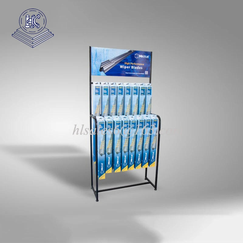 Custom Logo Metal Floor Windshield Wiper Display Rack - Buy Windshield ...