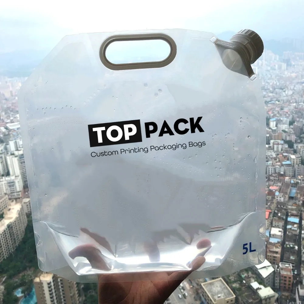 Custom Outdoor Use 5 Liter High Capacity Spout Pouch