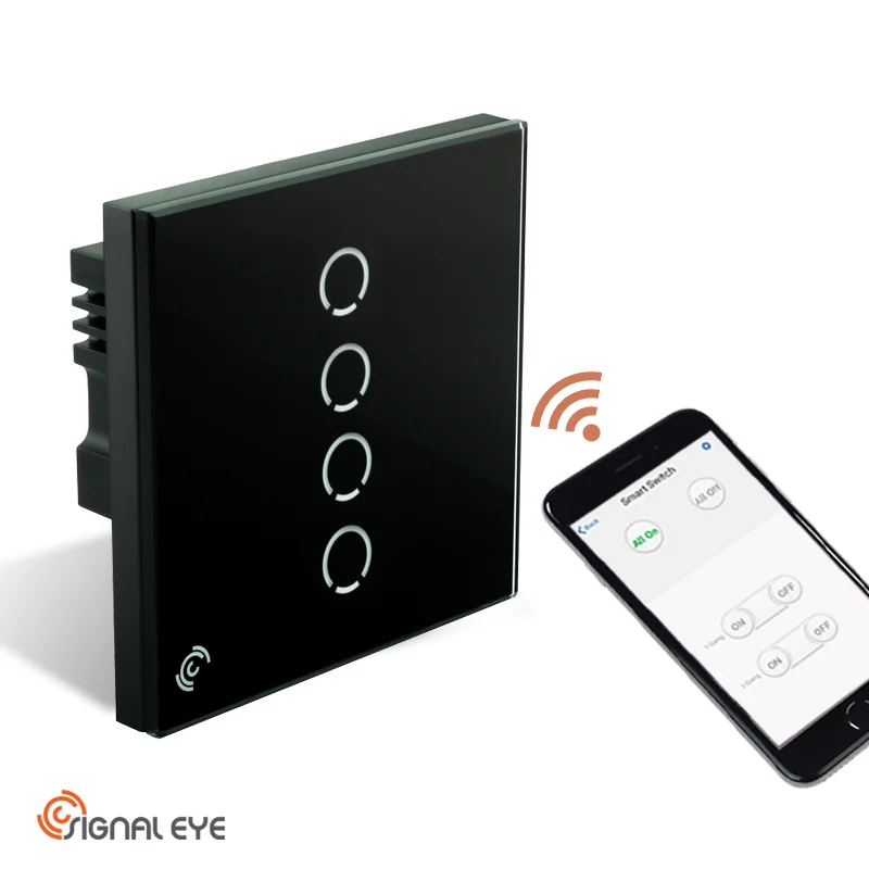 Smart Touch Light Switch With Tempered Glass Panel - Buy Smart Touch ...
