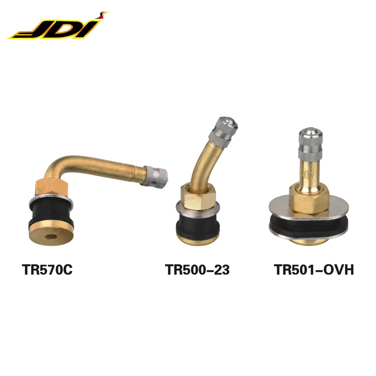 JDI TR570C Brass Stem Tubeless Tire Valves - Durable & Reliable