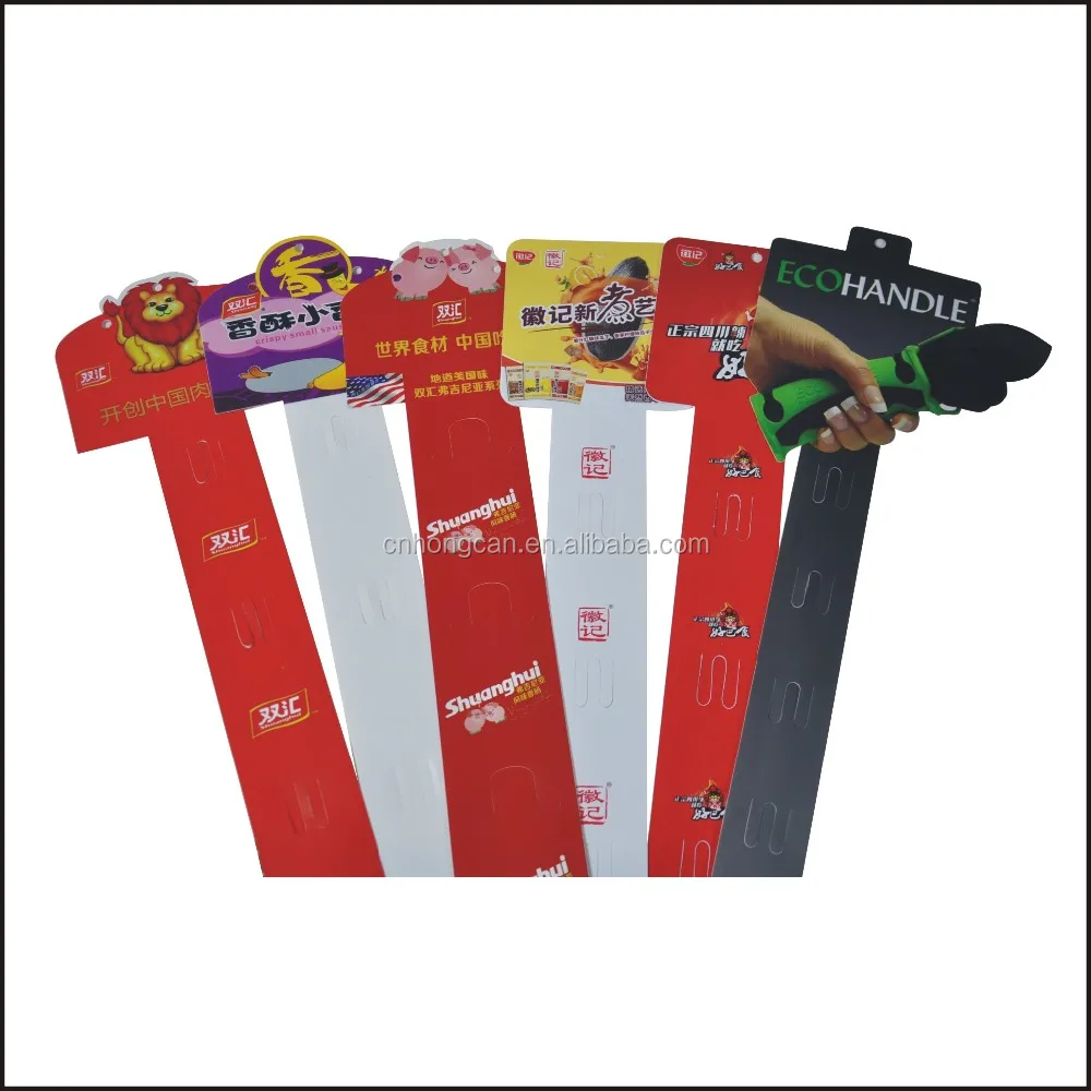 Customized Supermarket Pp Hanging Hook Strips Plastic Clip Strips ...