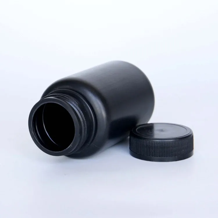 120ml Black Plastic Capsule Supplement Container Pet Medical Pills ...