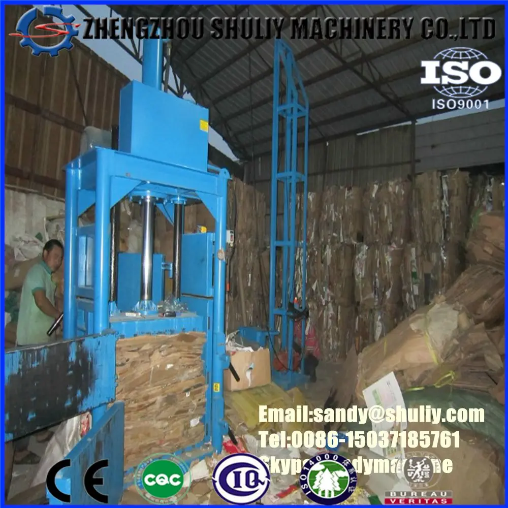 Hydraulic Plastic Bag Sack And Bale Press Machine Clothes Waste Baling ...