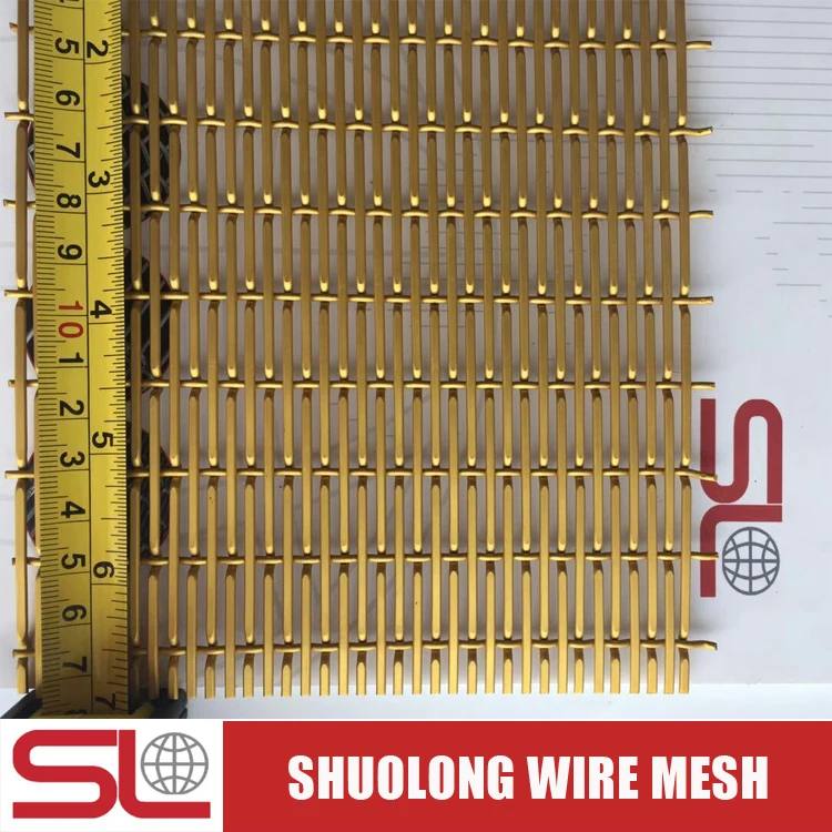 Architectural Mesh Xy 6010 Anodized Golden Color Aluminum Wire Mesh Buy Aluminum Wire Mesh
