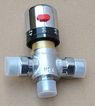 Hot& Cold Brass Digital Thermostatic Mixing Valve For Solar Shower ...