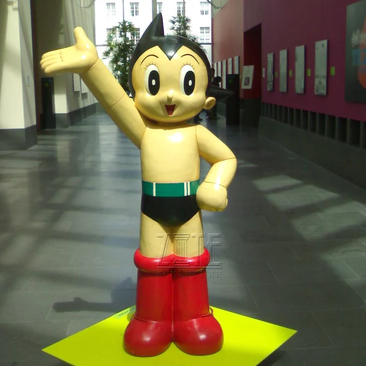Life Size Resin Anime Cartoon Figure Fiberglass Astro Boy Statue