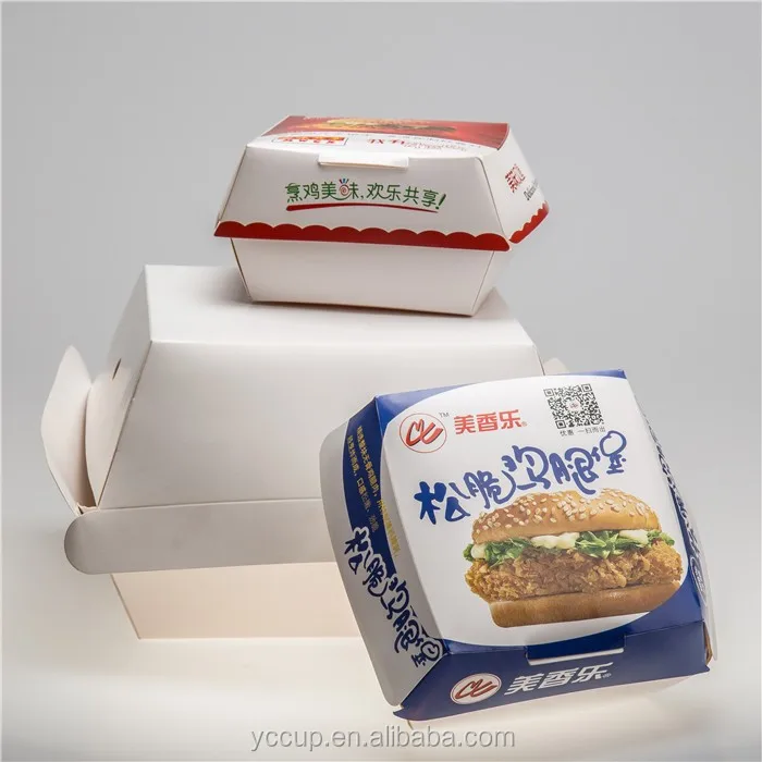 Custom Printed Food Box Mcdonald's Hamburg Paper Boxes - Buy F Flute ...